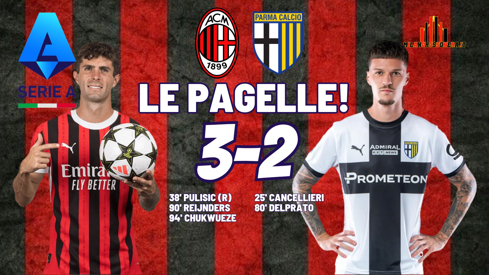 Le pagelle di Milan-Parma 3-2: Emozioni che evidenziano i problemi ...